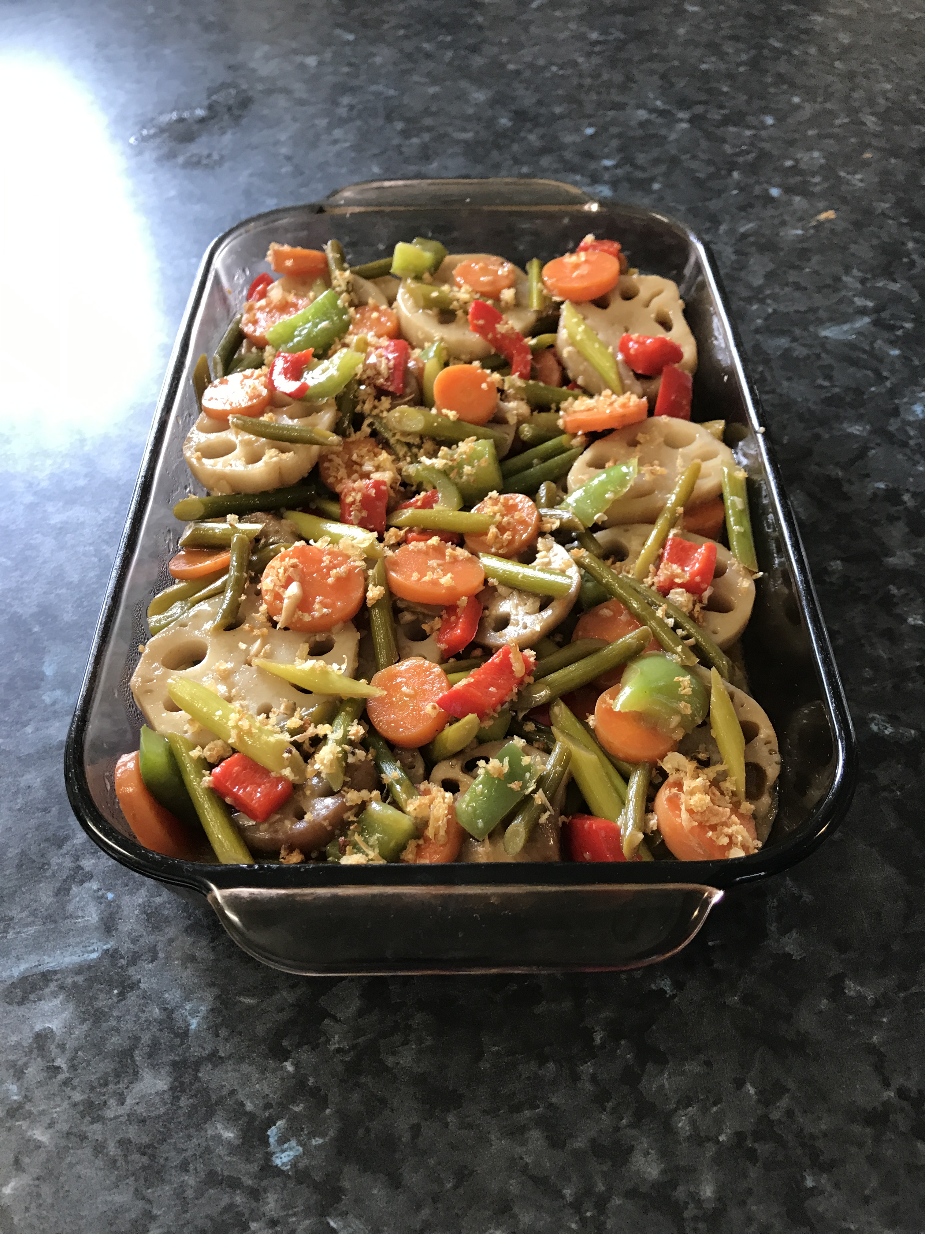 Stir fry caramelised lotus root vegetables – helenscchin's Blog
