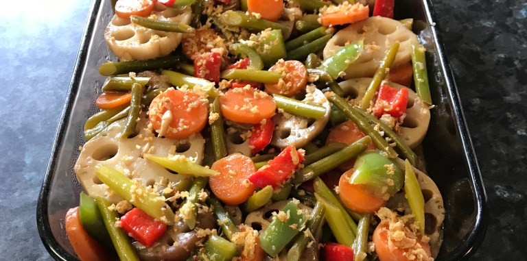 Stir fry caramelised lotus root vegetables – helenscchin's Blog