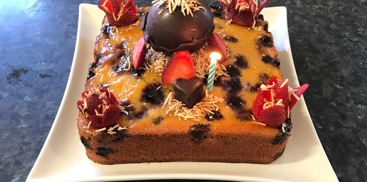 Blueberries cake with snitch and heart chocolate shredded coconut and ...
