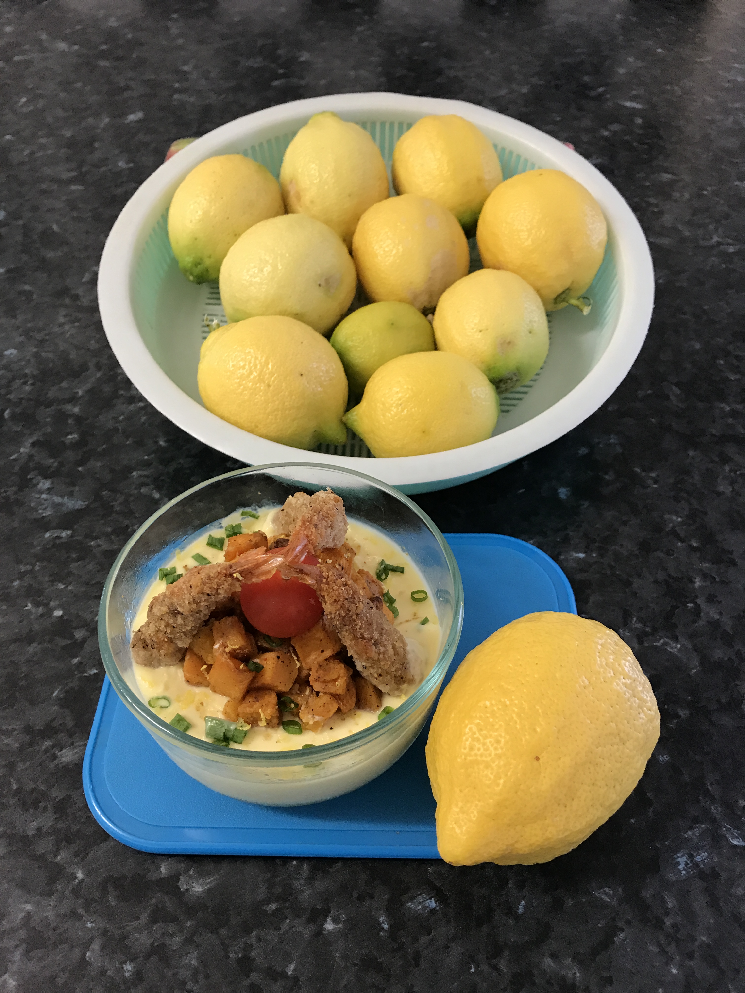 Prawn pumpkin lemon posset – helenscchin's Blog
