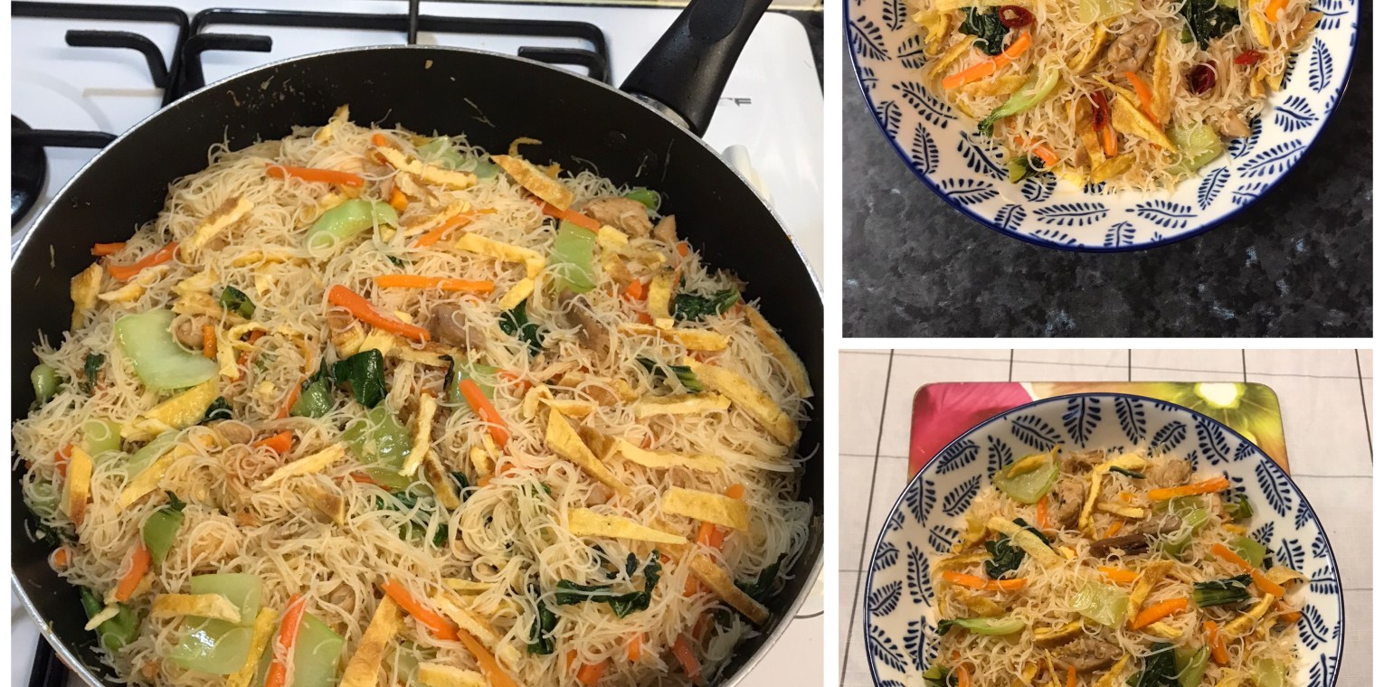 Tom yum bee hoon chicken and vegetables – helenscchin's Blog
