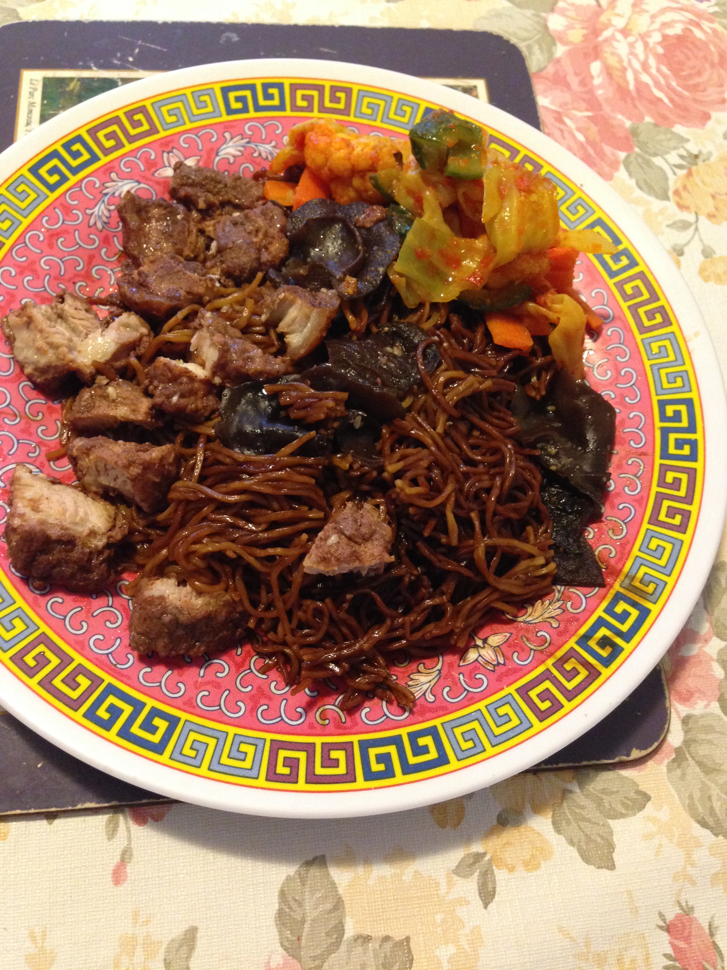 Kwonlow mee with char chee yoke and achar – helenscchin's Blog