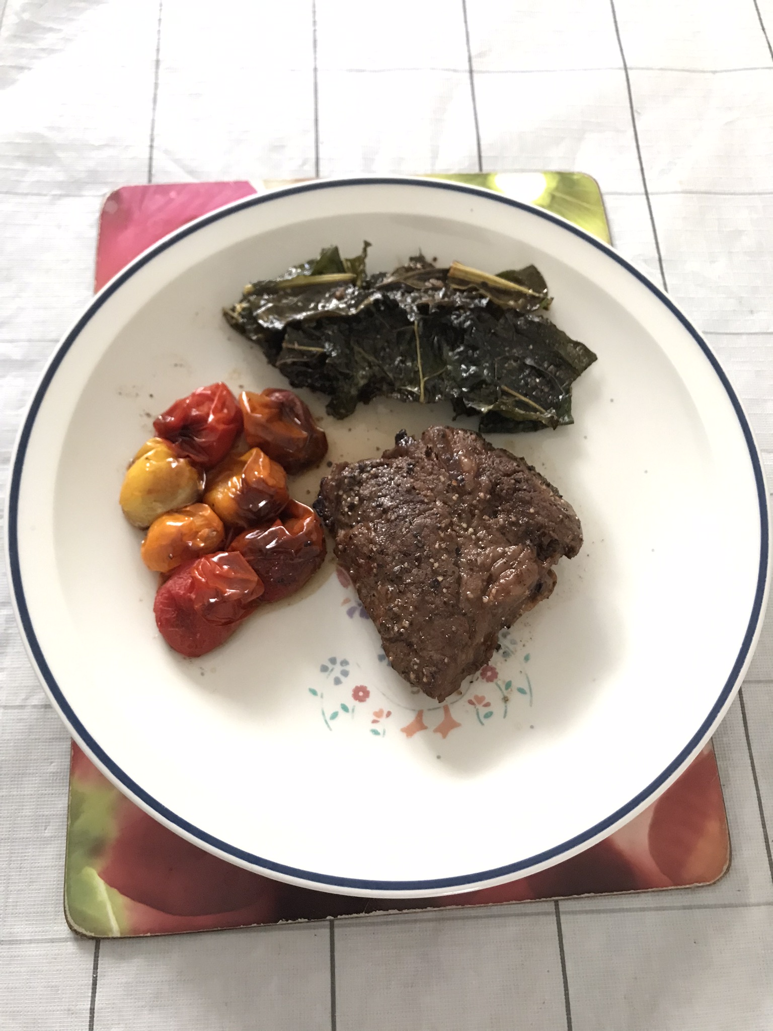 Black pepper rump with roasted vegetables – helenscchin's Blog