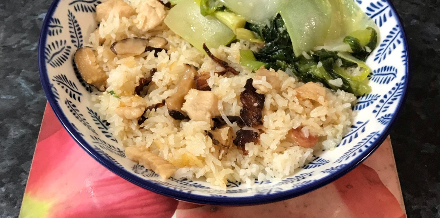 Flavoured chicken rice with bok choy – helenscchin's Blog