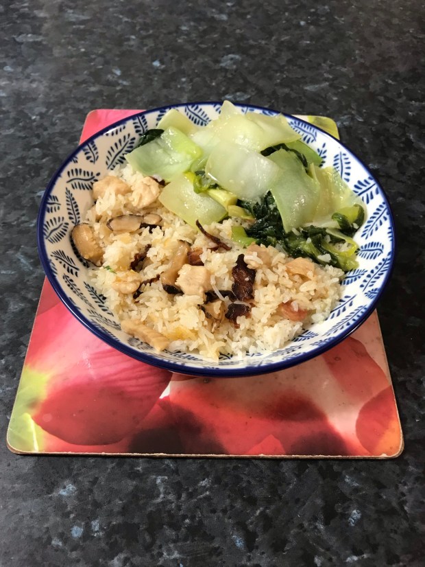 Flavoured chicken rice with bok choy – helenscchin's Blog