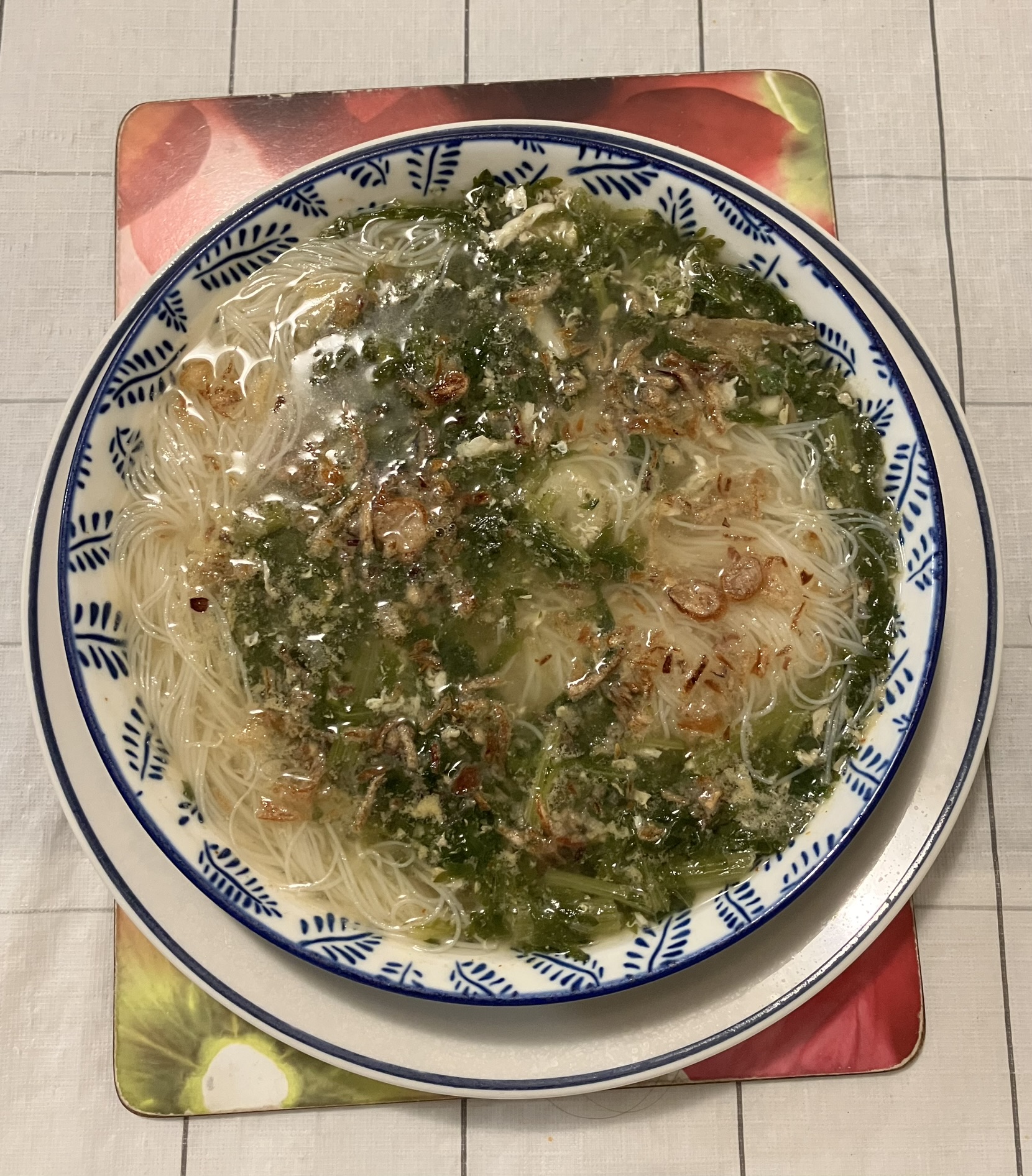 Rice vermicelli tang oh soup – helenscchin's Blog