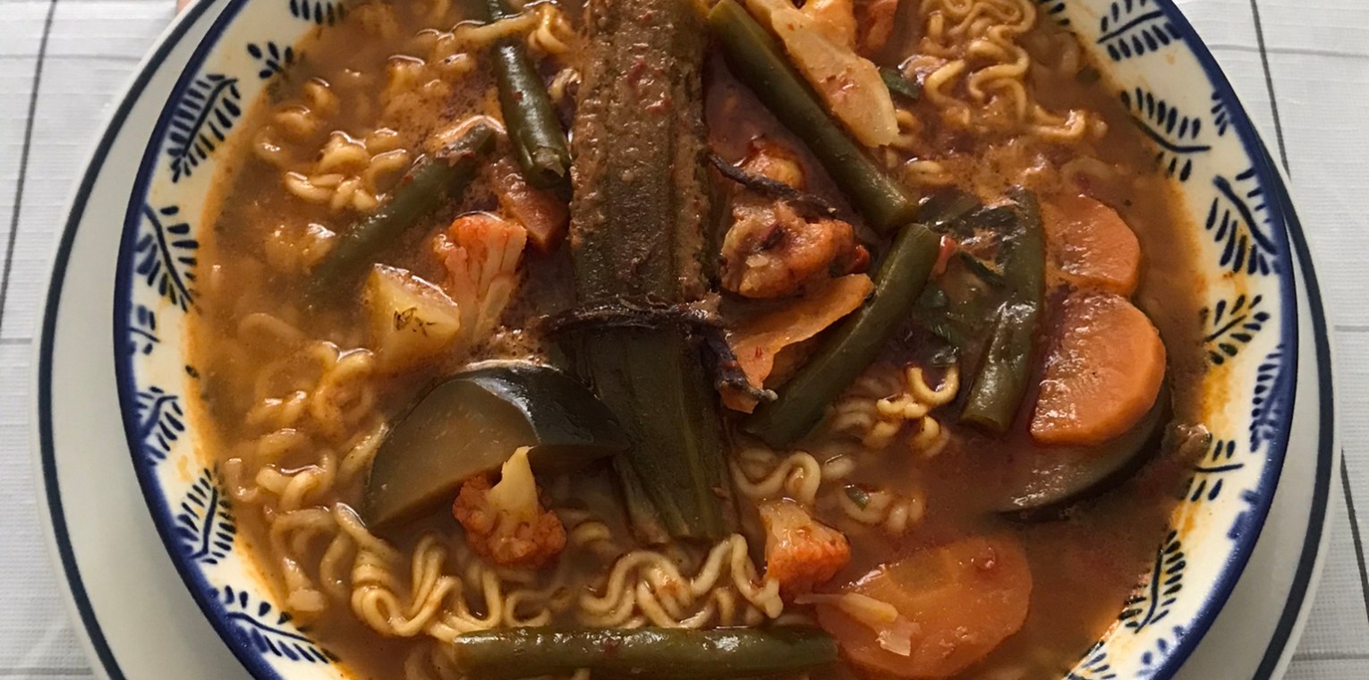 Shin ram yun vegetables curry noodle soup – helenscchin's Blog