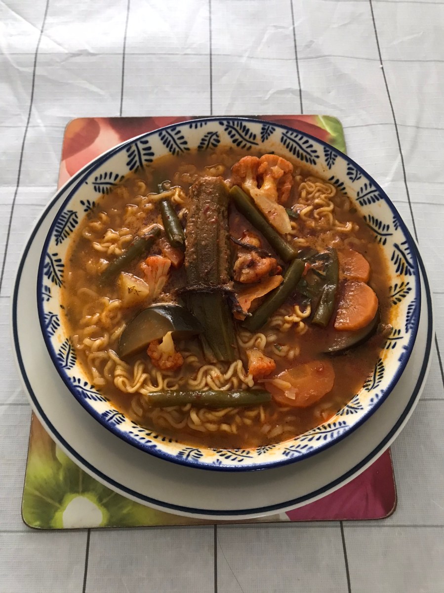 Shin ram yun vegetables curry noodle soup – helenscchin's Blog