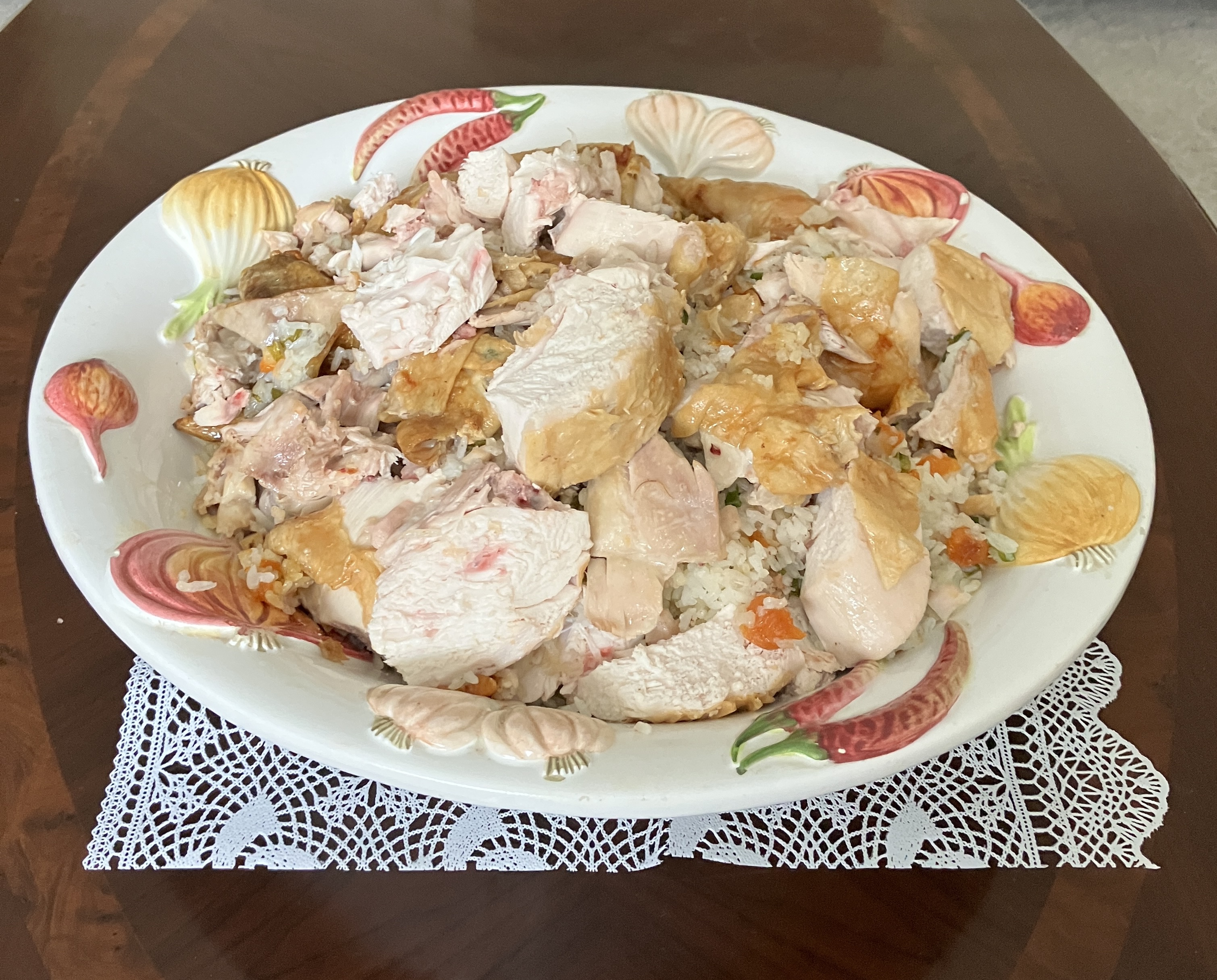 Roast chicken with turkey rice Italian Seasoning stuffing – helenscchin ...